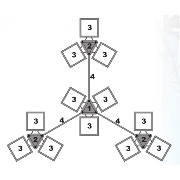 Connecting rod for tiles for the PROFI lattice mast (1 pc) | Discomp