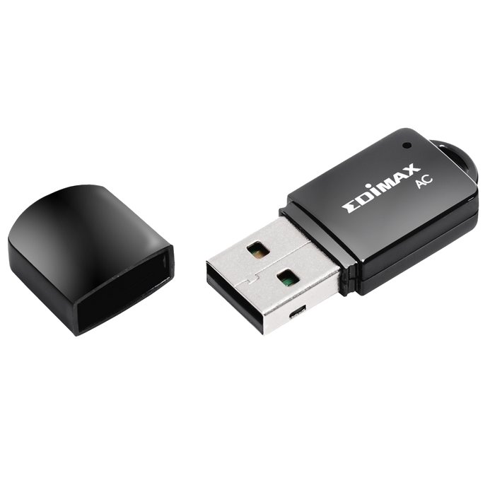Edimax EW-7811UTC wireless USB adapter, 433+150Mbps, 2.4/5GHz, 802.11a ...