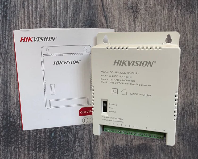 Hikvision DS-2FA1205-C8(EUR) - Switching power supply 12V/5A, 8x output ...