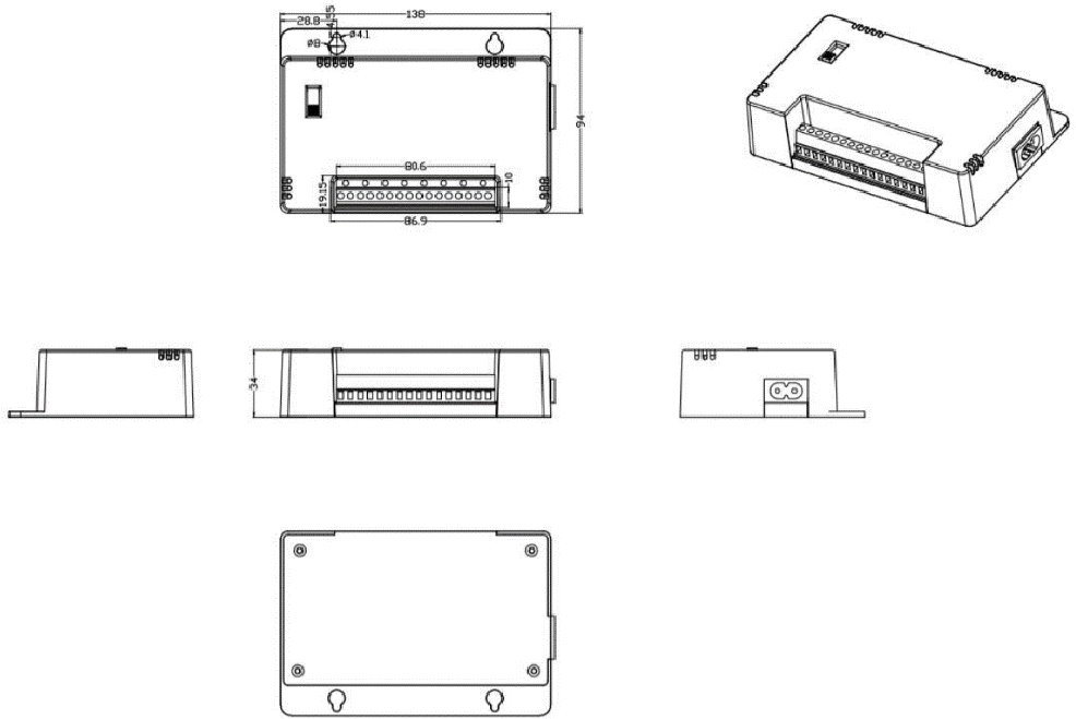 Hikvision DS-2FA1205-D8(EUR) - Switching power supply 12V/5A, 8x output ...