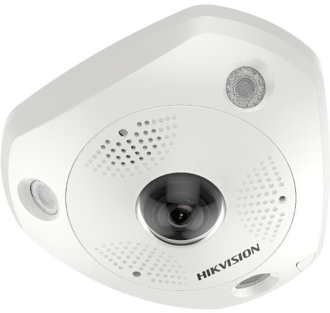 Hikvision IP fisheye camera DS-2CD6365G0-IVS(1.27mm)(B)(O-STD), 6MP, 1.27mm, IR 15m, Audio ...