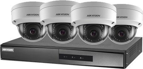 Hikvision IP KIT, NVR DS-7104NI-Q1/4P/M + 4x IP dome camera DS ...