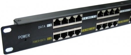 MaxLink POE panel 16 ports, 1U for 19" rack, shielded | Discomp ...