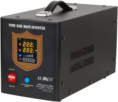 Kemot UPS 700W, 1000VA, pure sine wave, 12V, black | Discomp - networking solutions