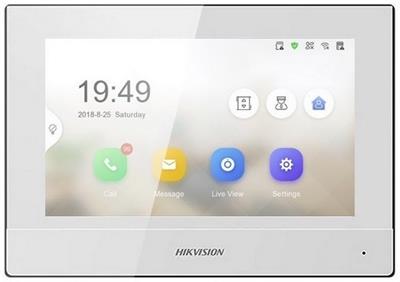 Hikvision DS-KH6320Y-WTE2/White - 2-wire 7" IP touch monitor, WiFi ...