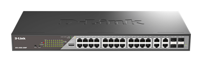 D-Link DSS-200G-28MP/E 28-Port Gigabit Ethernet PoE+ Surveillance Switches | Discomp