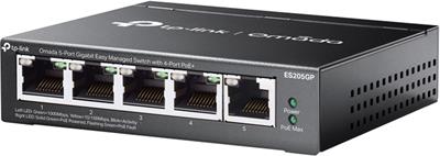TP-Link ES205GP - Omada 5-port Easy Managed Switch, 4x PoE+ | Discomp