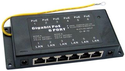 MaxLink passive Gigabit POE panel, 6 ports | Discomp