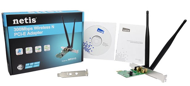 Netis WF2113 Wireless PCI-e adapter, 300Mbps | Discomp - networking solutions