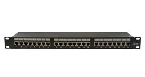 Patch panel STP cat.5e 24p. 1U Black | Discomp
