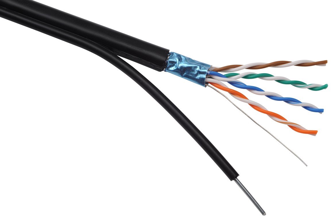 Solarix ethernet cable CAT5E FTP PE outdoor self-supporting 305m spool ...