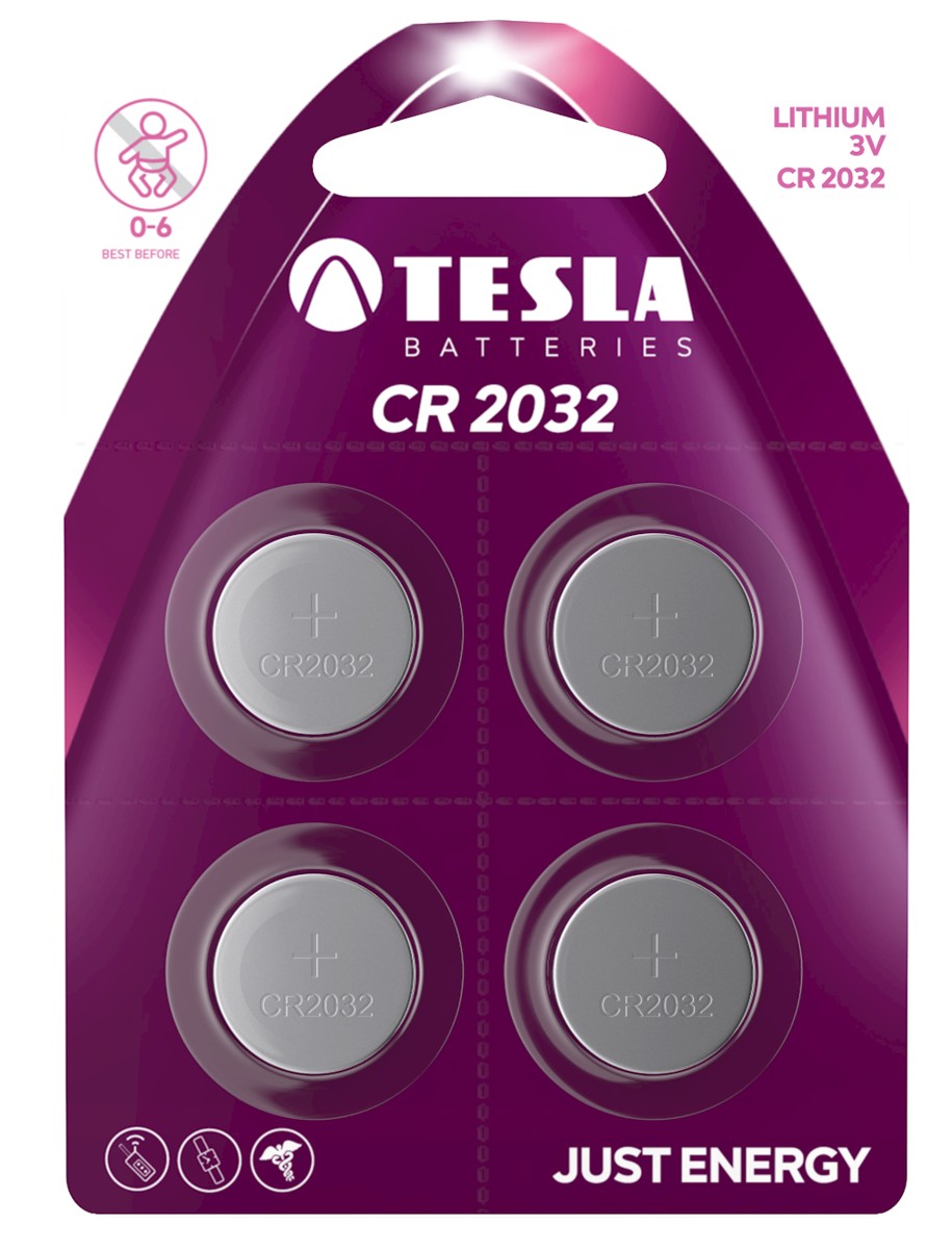 TESLA CR 2032 Lithium (CR2032, knoflíková baterie) 1ks | Discomp ...