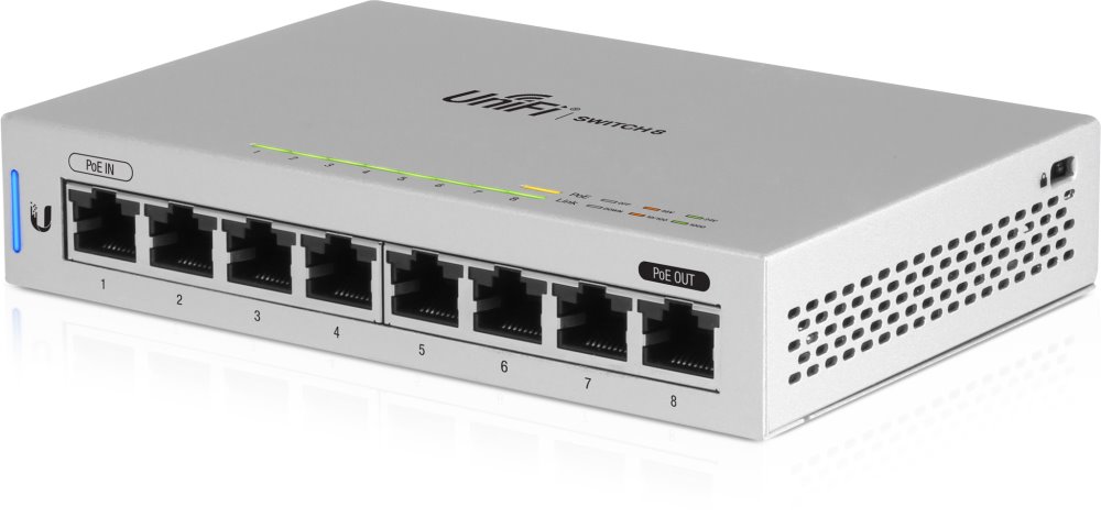 UBNT UniFi Switch, 8-Port, 1x PoE Out | Discomp - networking solutions